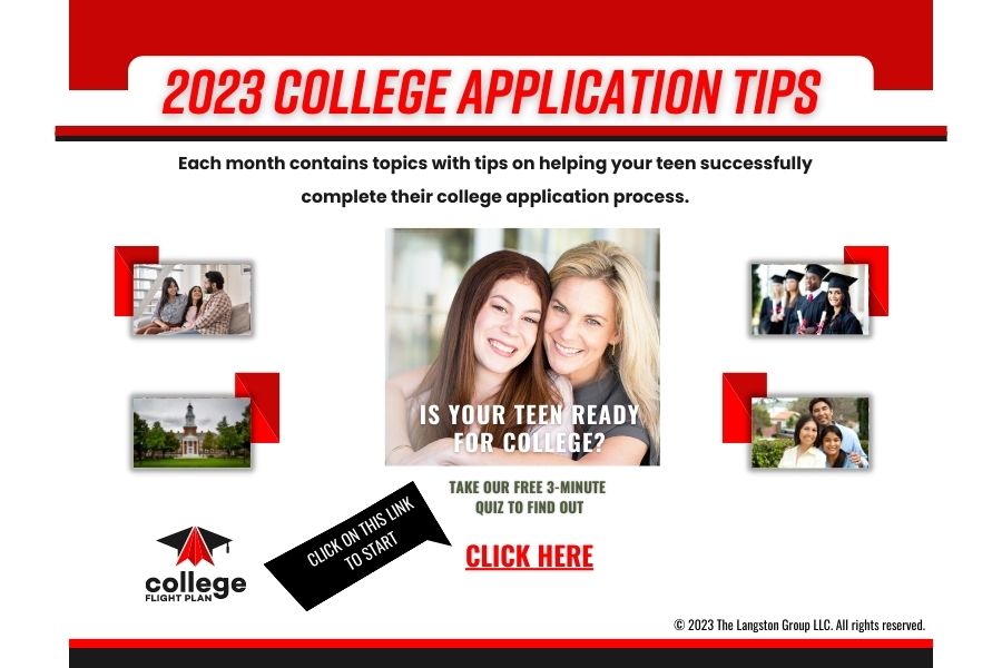 College Application Planning Calendar for Parents